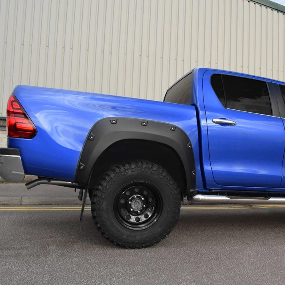 Predator Wheel Arches with Rivets in Matte Black for Toyota Hilux 2016